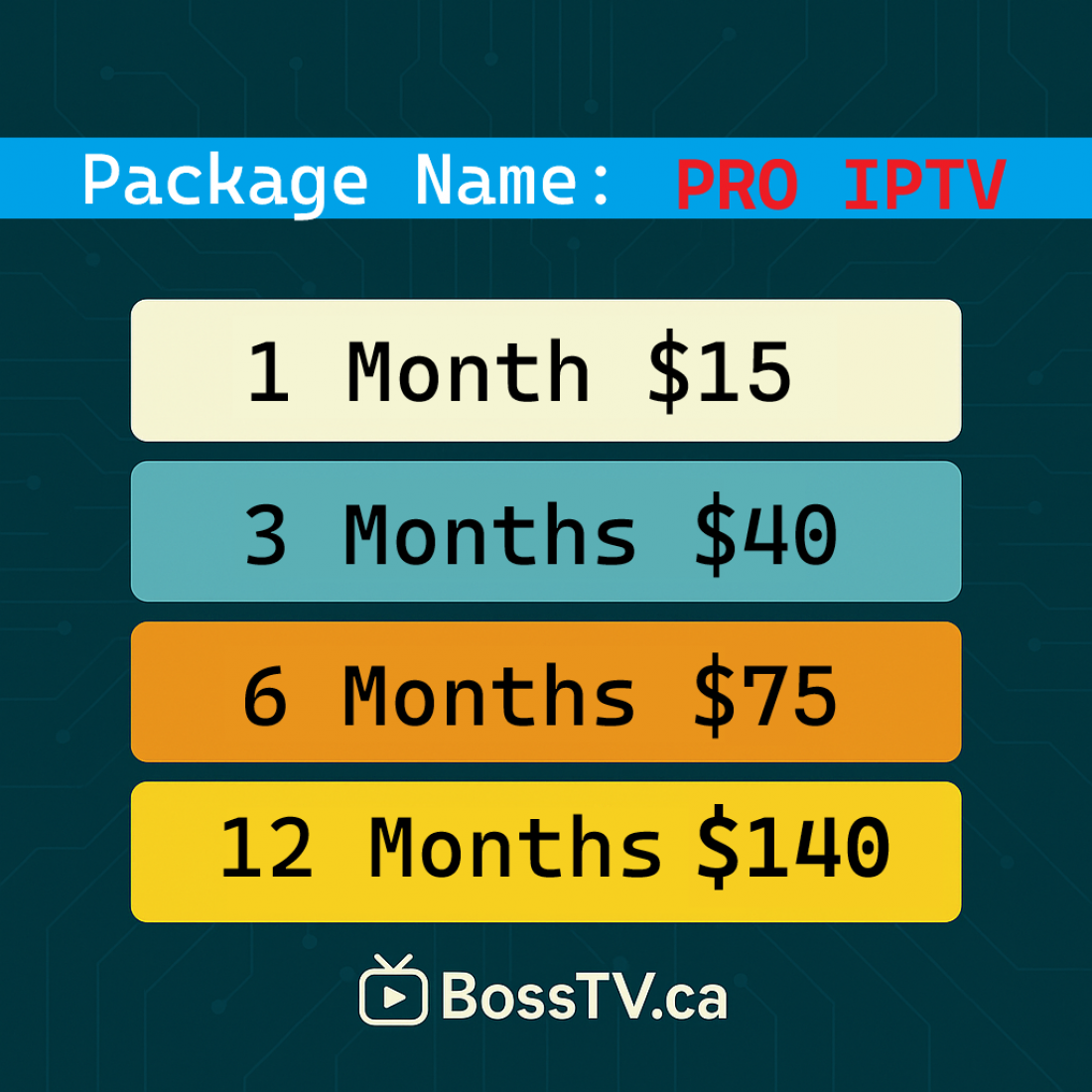 Pro IPTV | Canadian m3u IPTV | Canada xtream code IPTV server