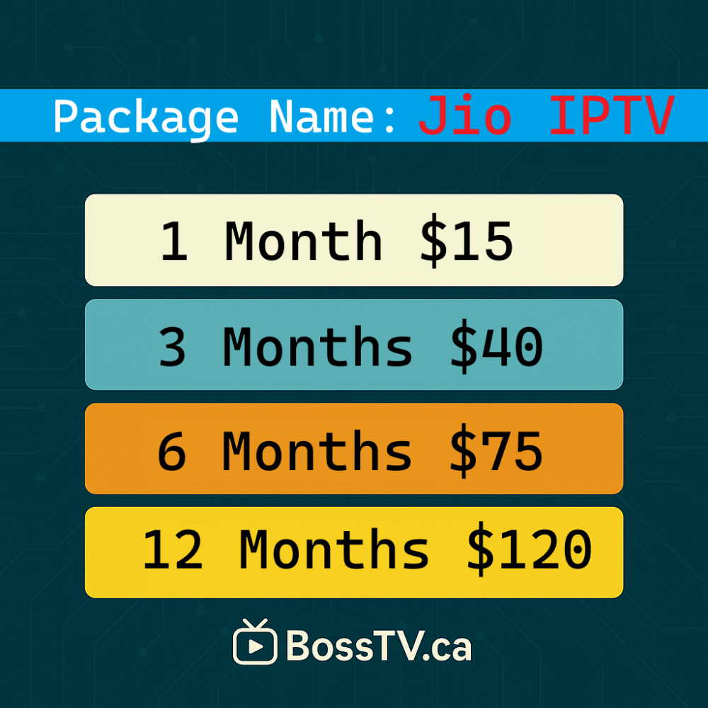 JIO 4k IPTV | FAST STALKER PREMIUM SERVER